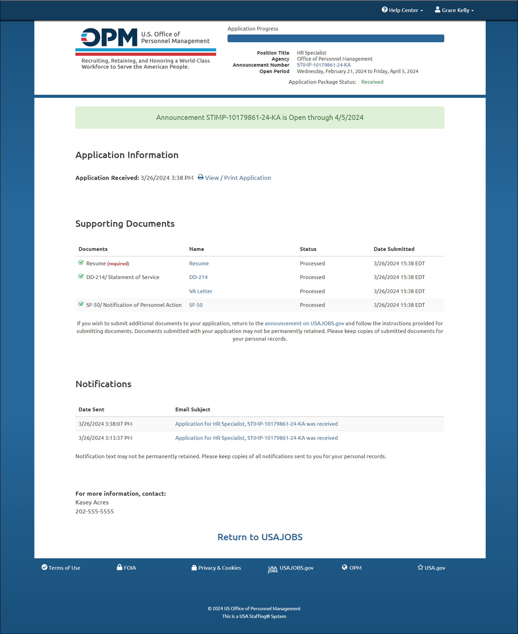 Application Status Overview – Application Manager